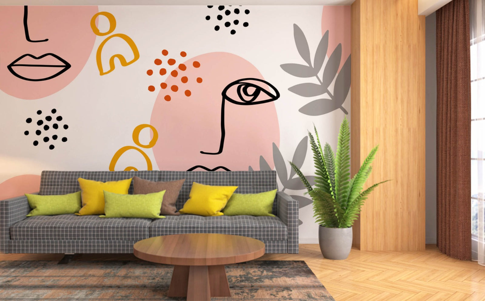 Abstract Human Face Lines Wallpaper – Myindianthings