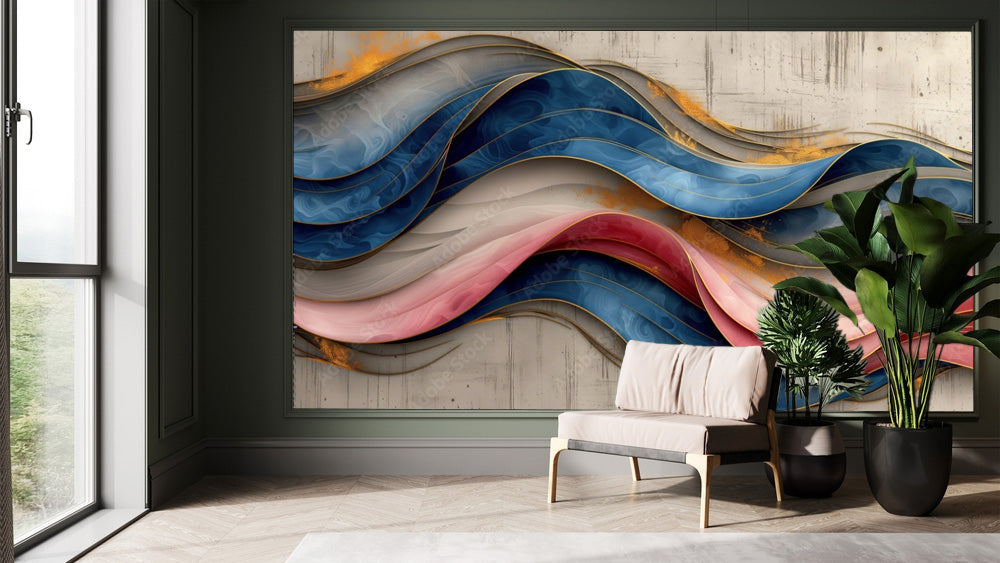 Abstract Pattern Oil Painting Wallpaper – Myindianthings