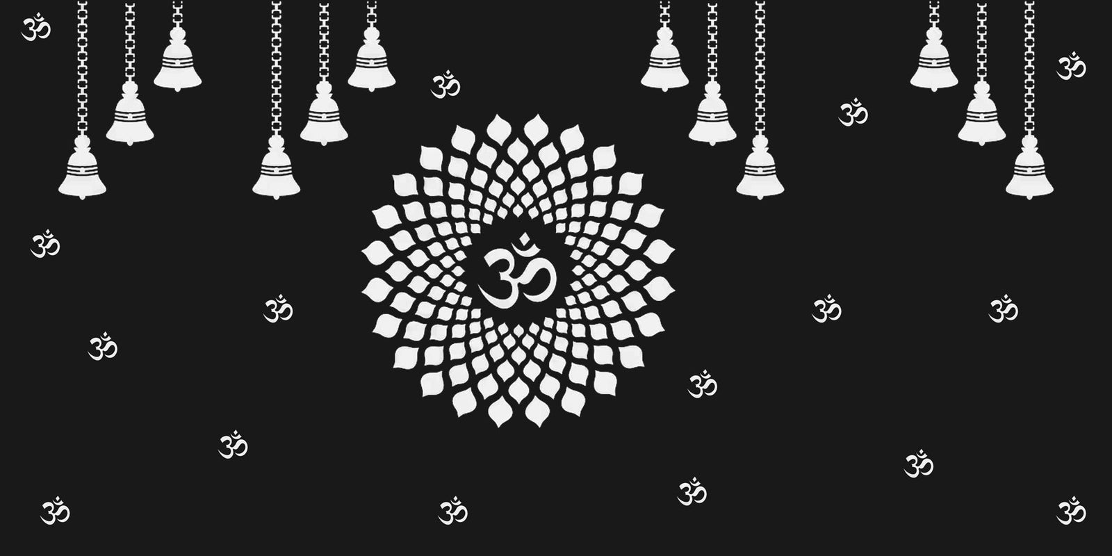 Appealing Black Designed Om Wallpaper – Myindianthings