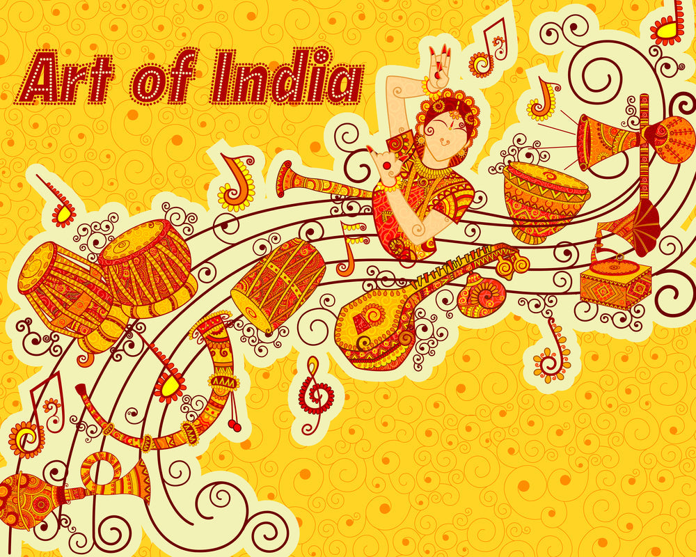 Art Of India Designed Music Wallpaper – Myindianthings