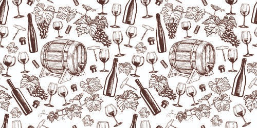 Attractive Sketch Pattern Bar Wallpaper – Myindianthings