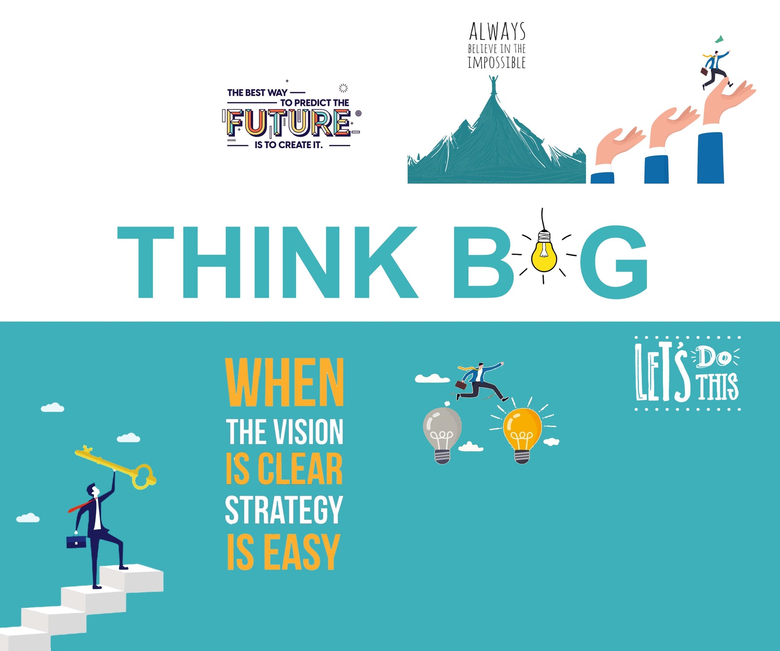 Attractive Think Big Textured Office Wallpaper – Myindianthings