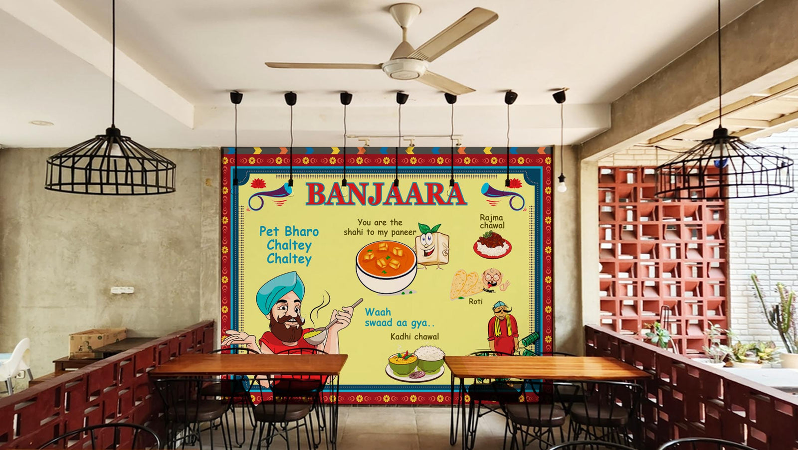 Banjara Style Cafe Wallpaper – Myindianthings