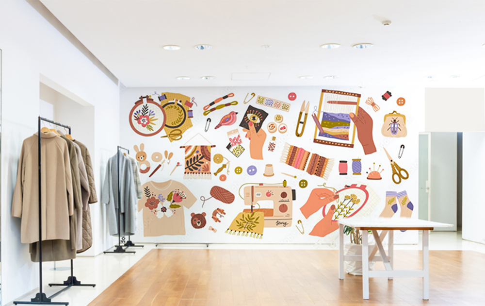 Beautiful Animated Themed Boutique Wallpaper – Myindianthings