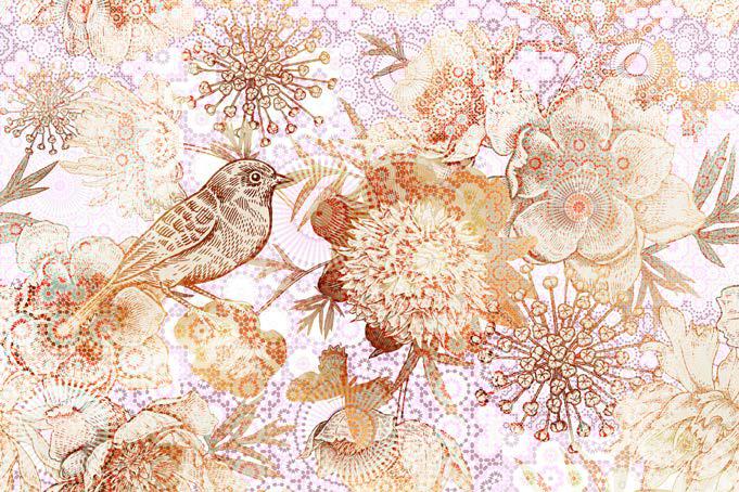 Beautiful Charming Bird Design Floral Wallpaper – Myindianthings