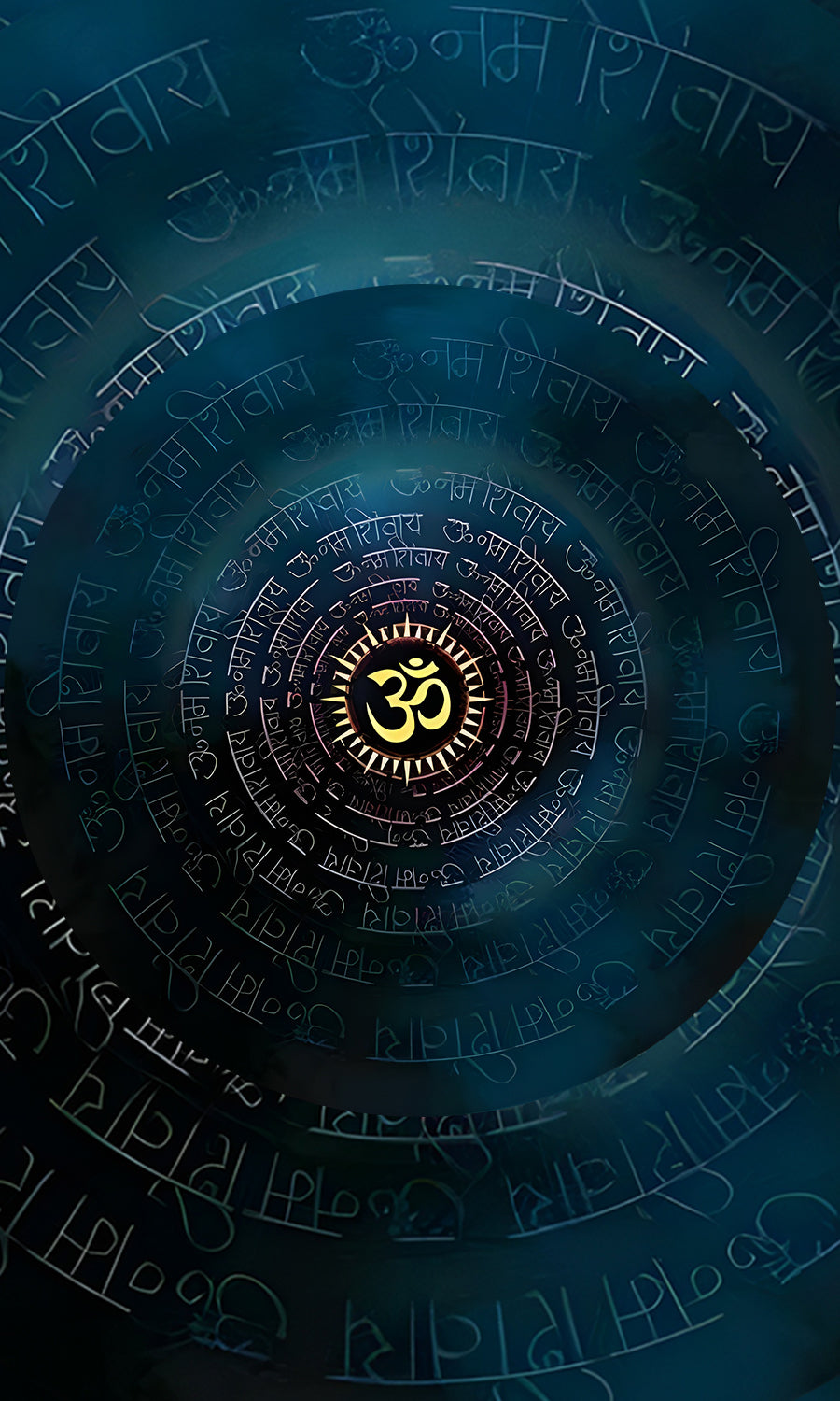 Blue Om Namah Shivay Textured Om Wallpaper – Myindianthings