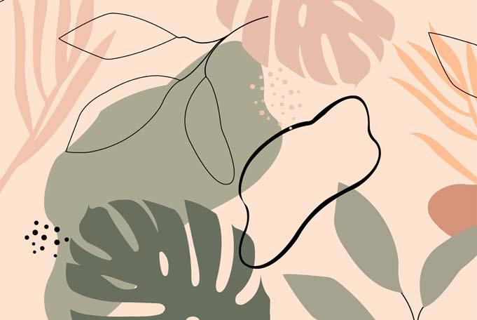 Botanical Leaf Textured Abstract Wallpaper – Myindianthings