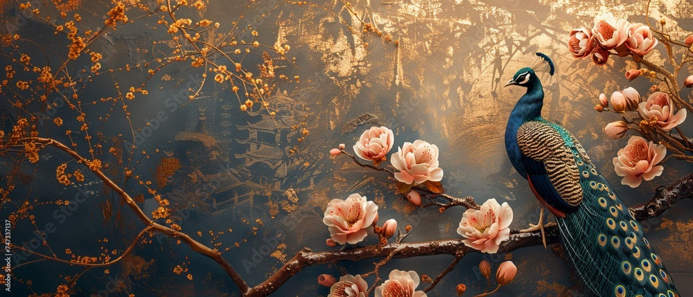 Charming Photogenic 3D Peacock Wallpaper – Myindianthings