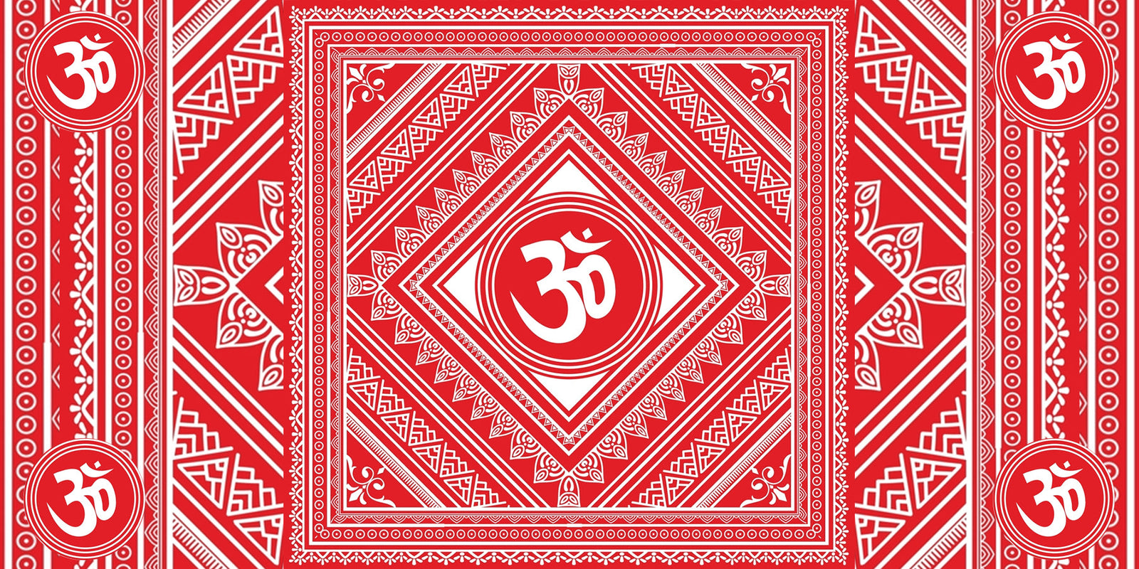 Delightful Red Colored Om Wallpaper – Myindianthings