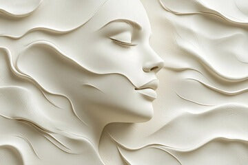 Epic Marble Textured Girl Face Pattern Abstract Wallpaper – Myindianthings