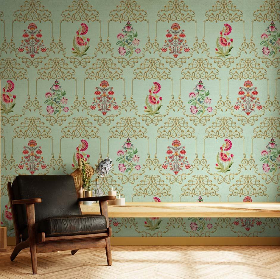 Fancy Flower Designs Floral Wallpaper – Myindianthings