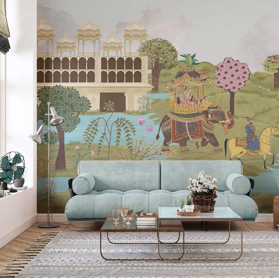 Glossy Look Indian Pattern Wallpaper – Myindianthings