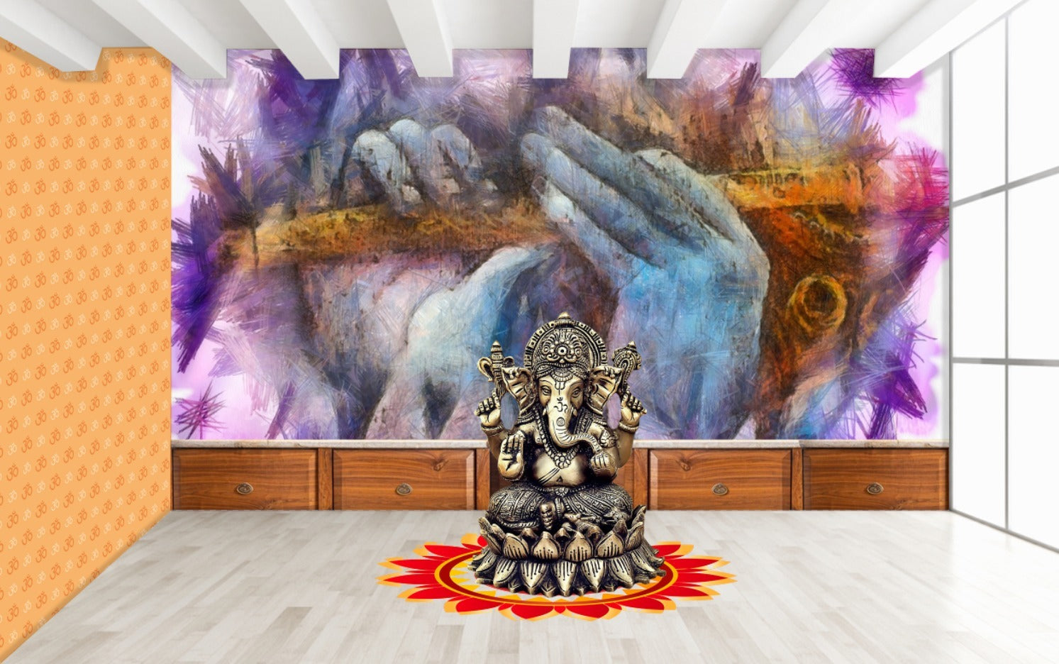 Hands Of Lord Krishna Holding A Flute Wallpaper – Myindianthings