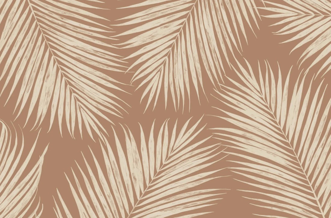 Illustrated Tropical Palm Tress Boho Wallpaper – Myindianthings