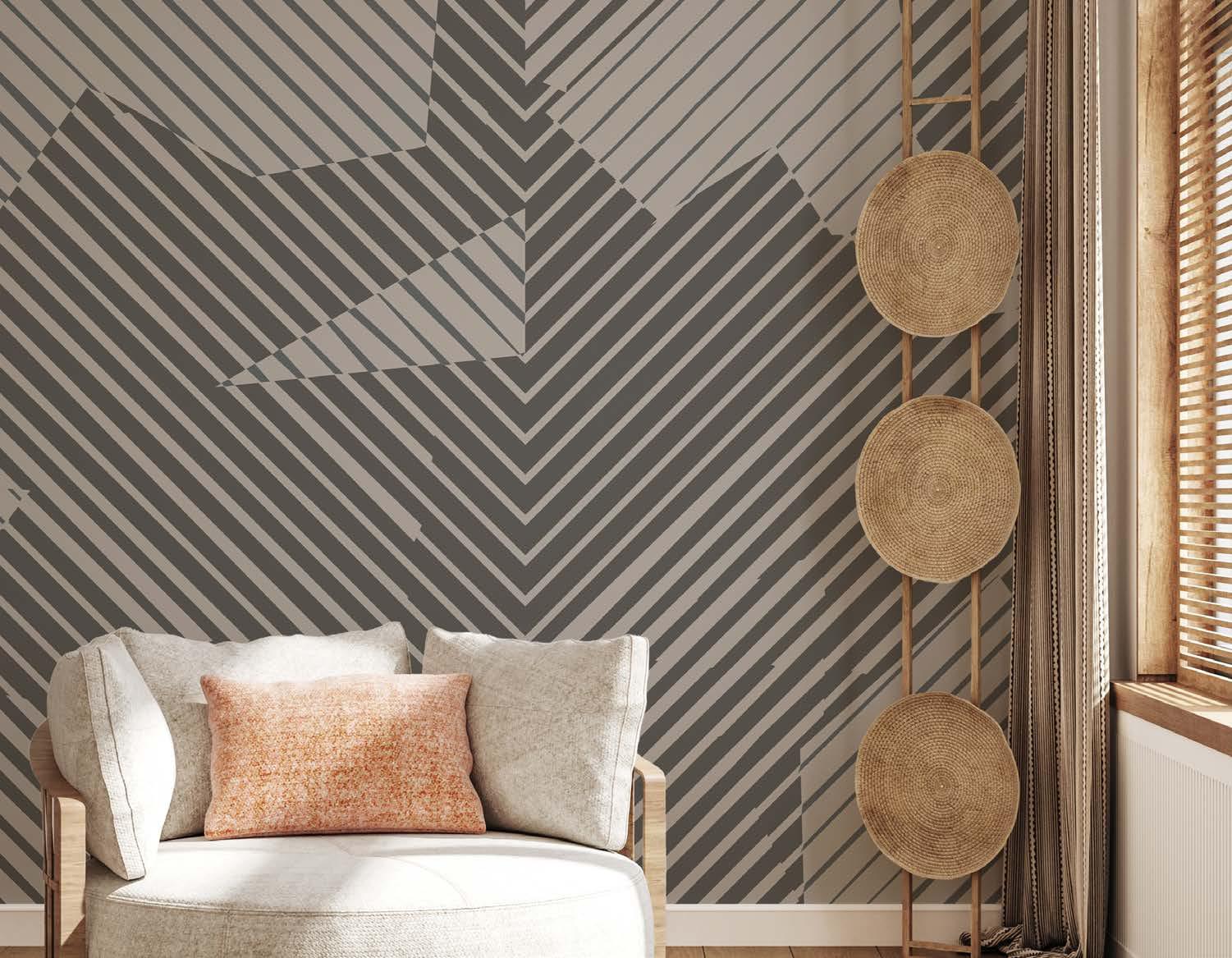 Linear Flat Lines Abstract Wallpaper – Myindianthings