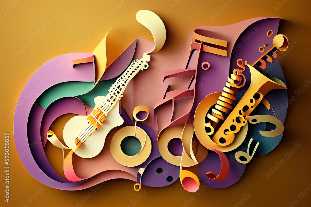 Musical Instruments Theme Wallpaper – Myindianthings