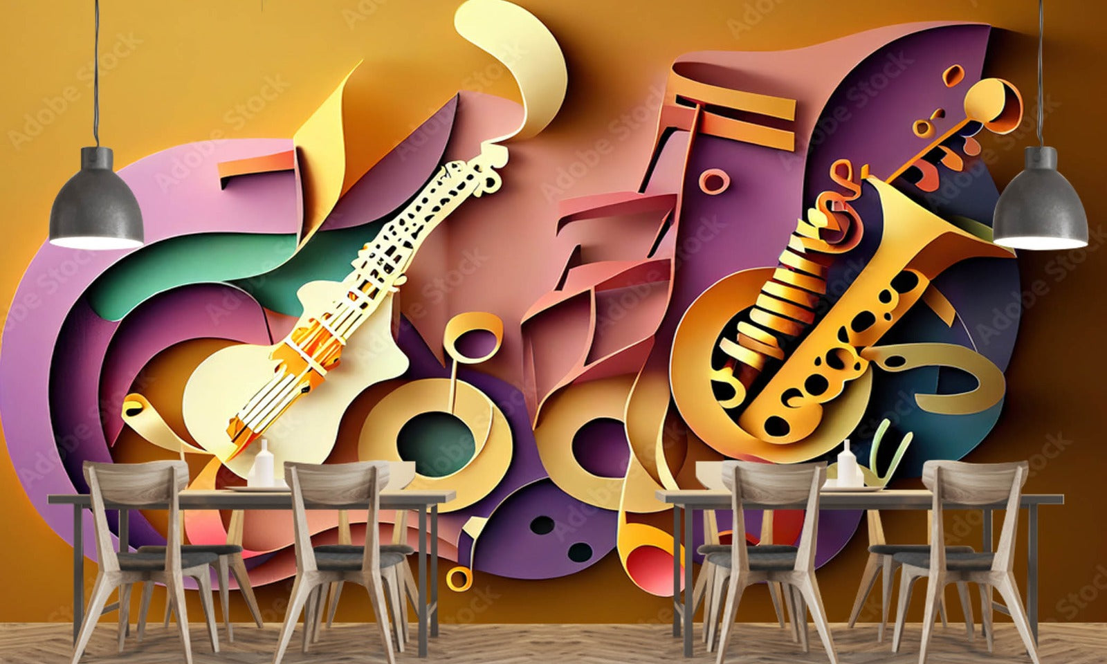 Musical Instruments Theme Wallpaper – Myindianthings