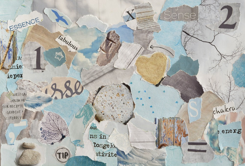 Paper Collage Design Aesthetic Wallpaper – Myindianthings