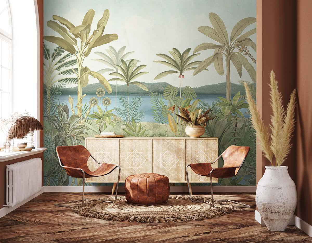 Pleasant Nature Scene Theme Tropical Wallpaper – Myindianthings