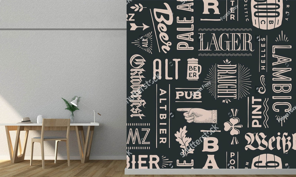 Seamless Pattern Handwritten Poster Bar Wallpaper – Myindianthings