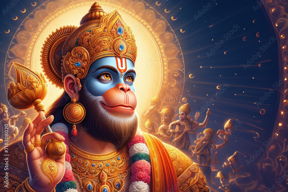 Spiritual Hanuman Ji Wallpaper – Myindianthings