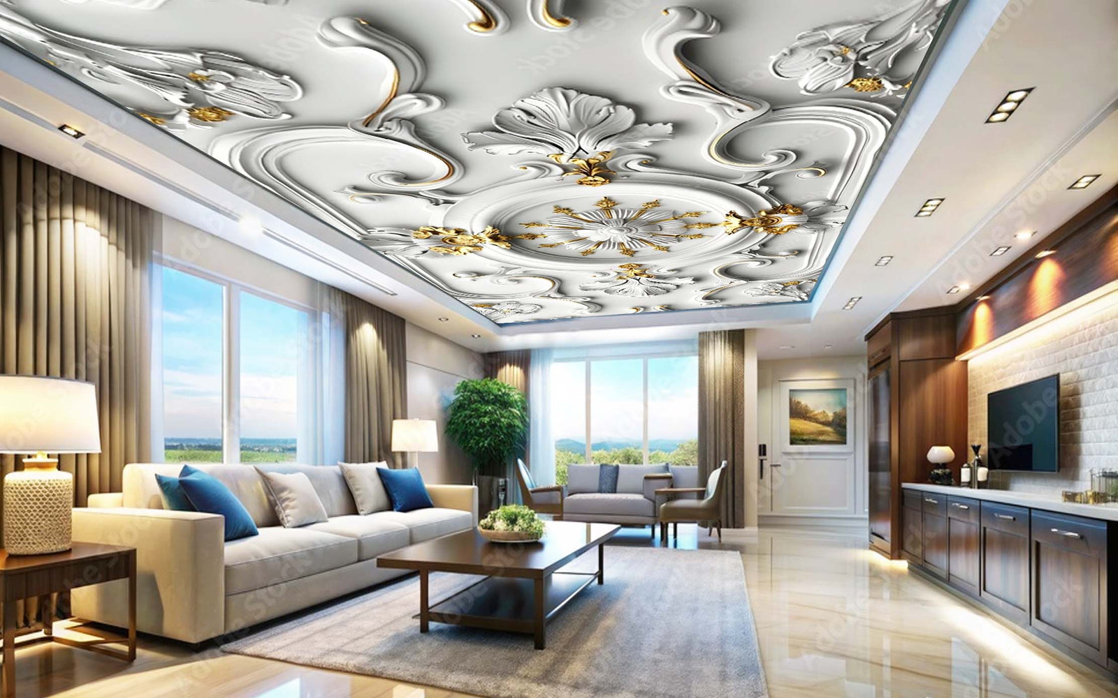 Victorian Style Ceiling Wallpaper – Myindianthings