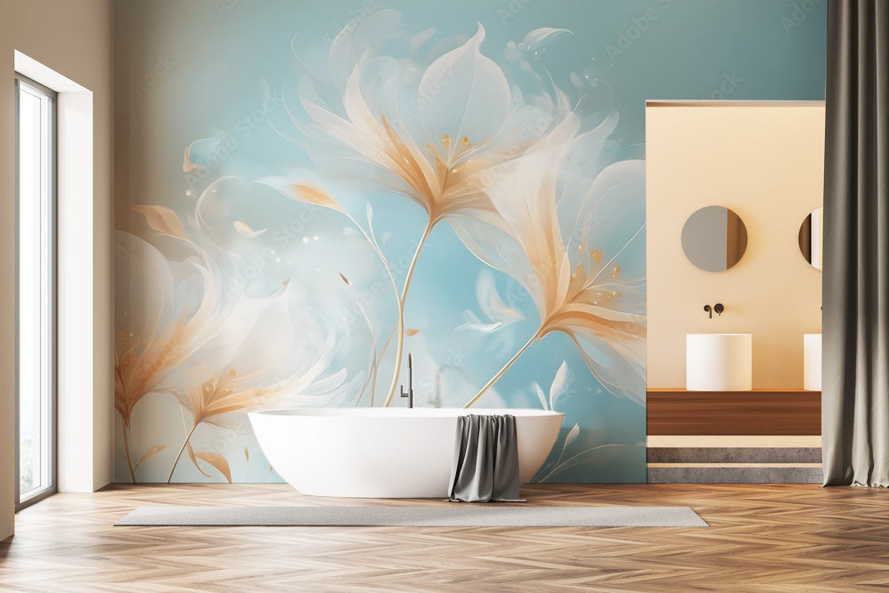 Vintage Floral Pattern Spa Wallpaper – Myindianthings
