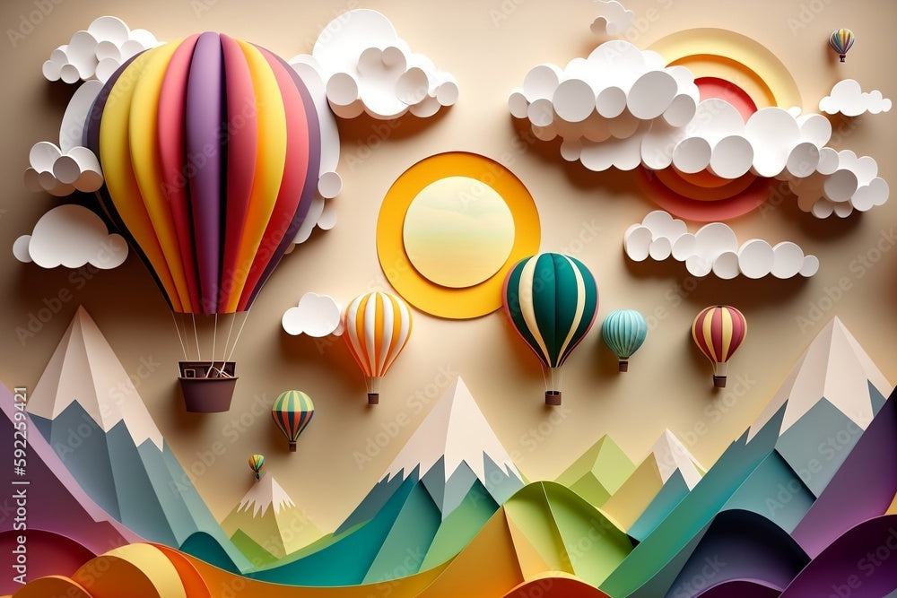 Imaginary Adventures - Kids'3D Cartoon World Wallpaper – Myindianthings