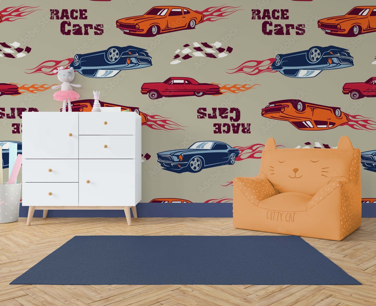 Racing car seamless kids wallpaper for wall – Myindianthings
