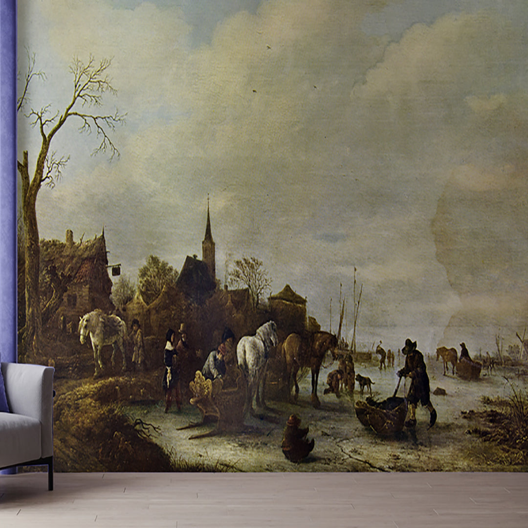 Antique Victorian Landscape Wallpaper – Myindianthings