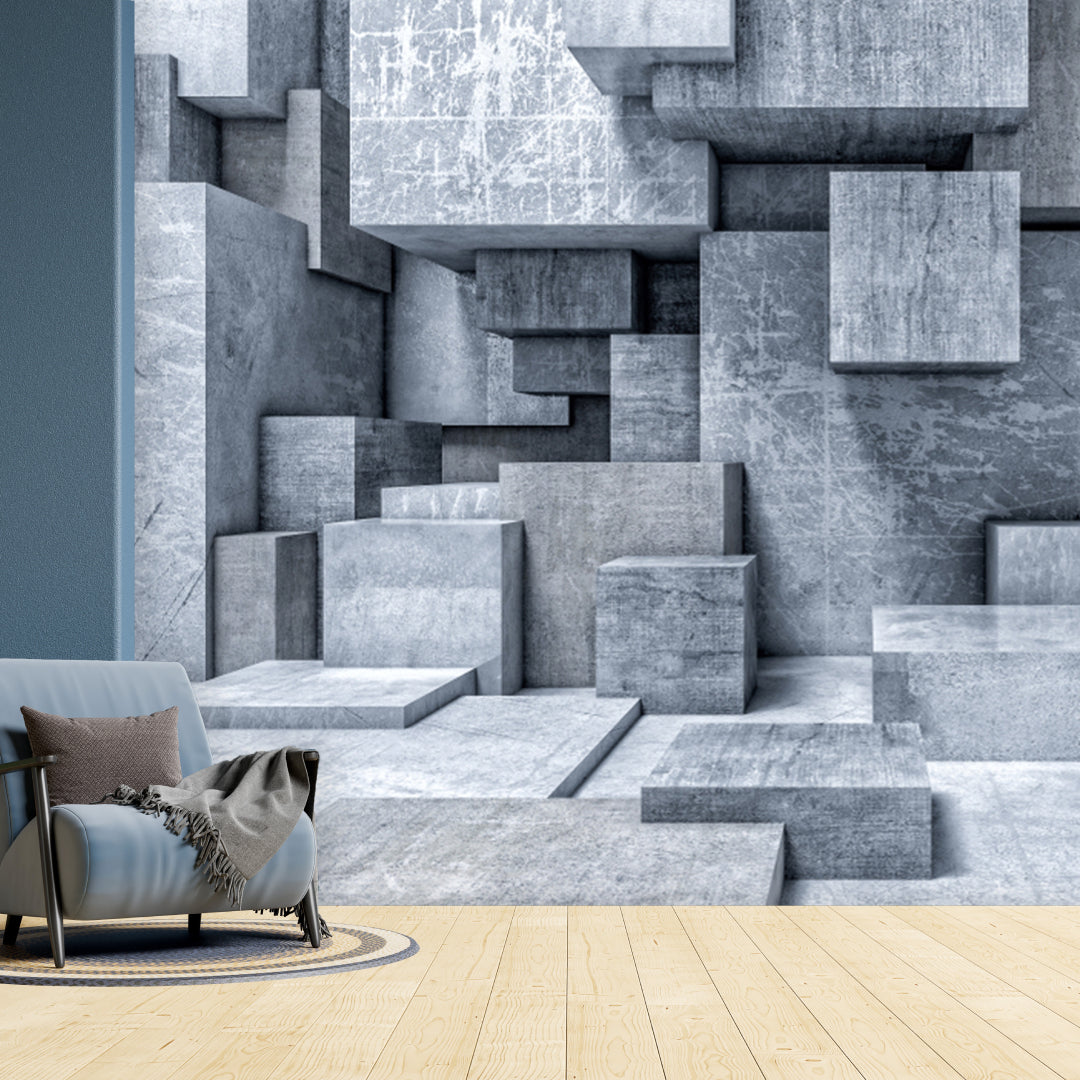 3D Rock Blocks Customize Wallpaper – Myindianthings
