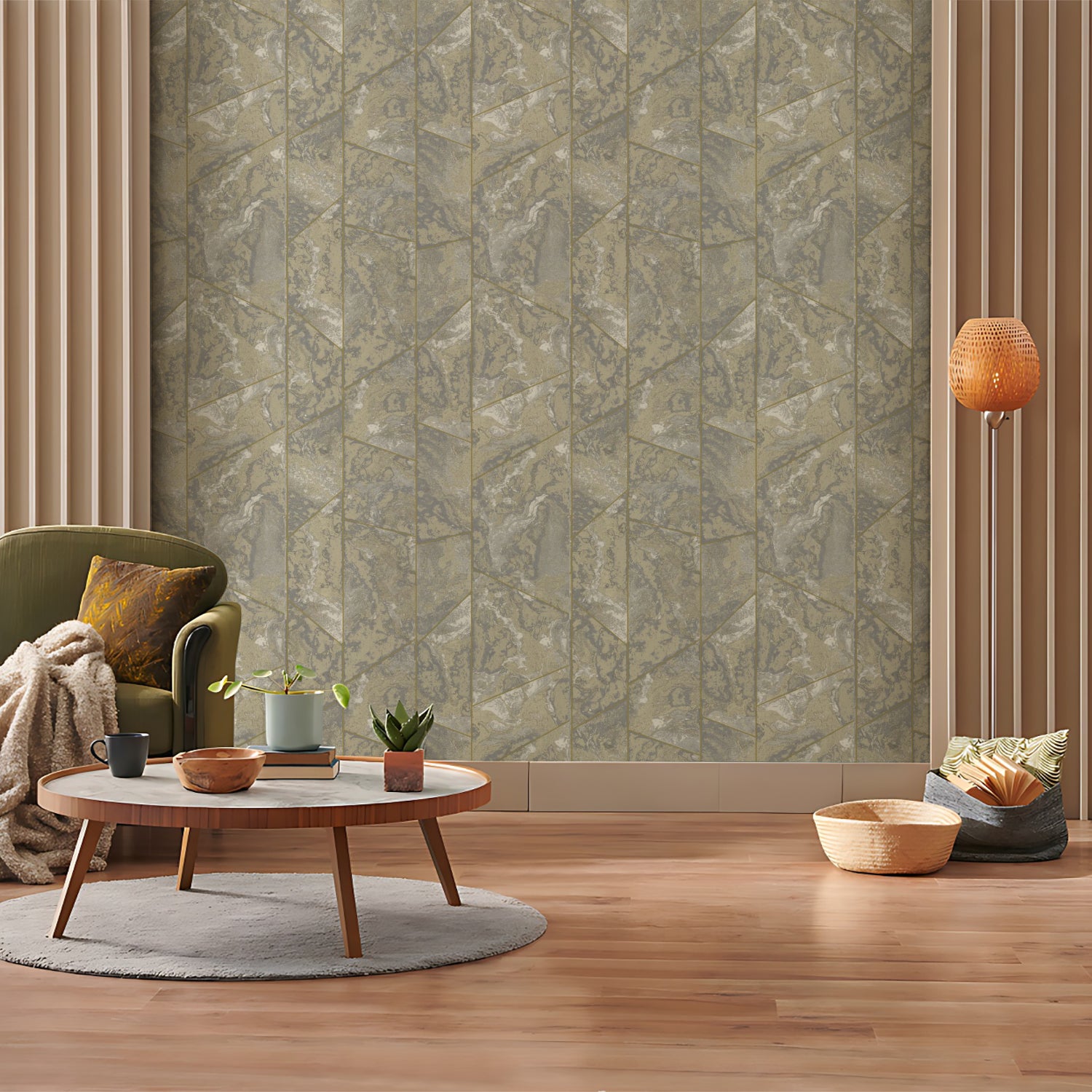 Omega Beige Marble/Tile Wallpaper – Myindianthings