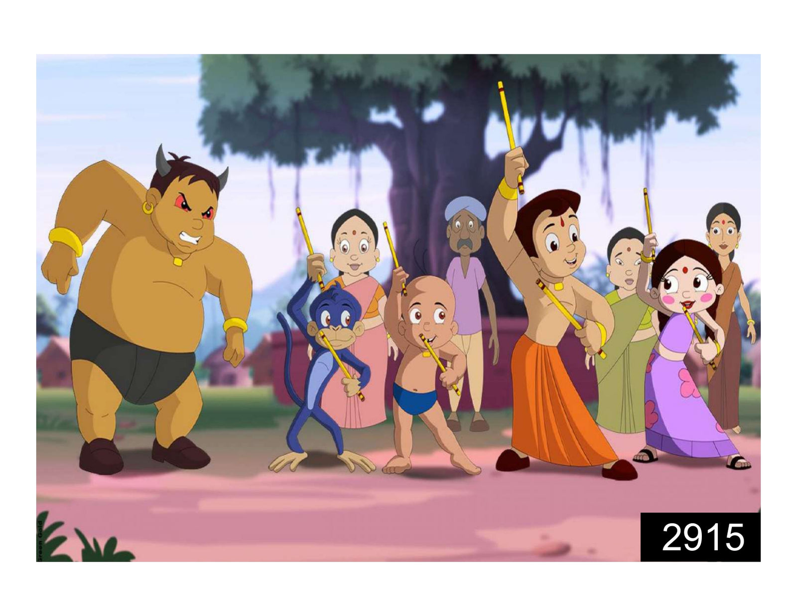 Chota Bheem Village Wallpaper for Wall – Myindianthings