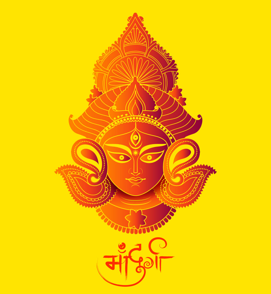 Maa Durga Art Self Adhesive Sticker Poster – Myindianthings