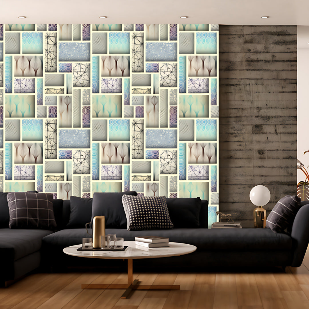3D Interlocking tile Customised Wallpaper – Myindianthings