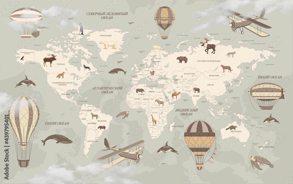 Cartographic Charm Map Wallpaper – Myindianthings