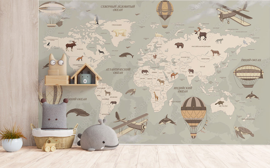 Cartographic Charm Map Wallpaper – Myindianthings