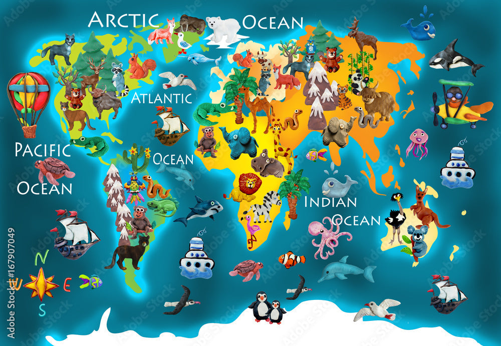 Mapmaker's Mural Kid Map Wallpaper – Myindianthings