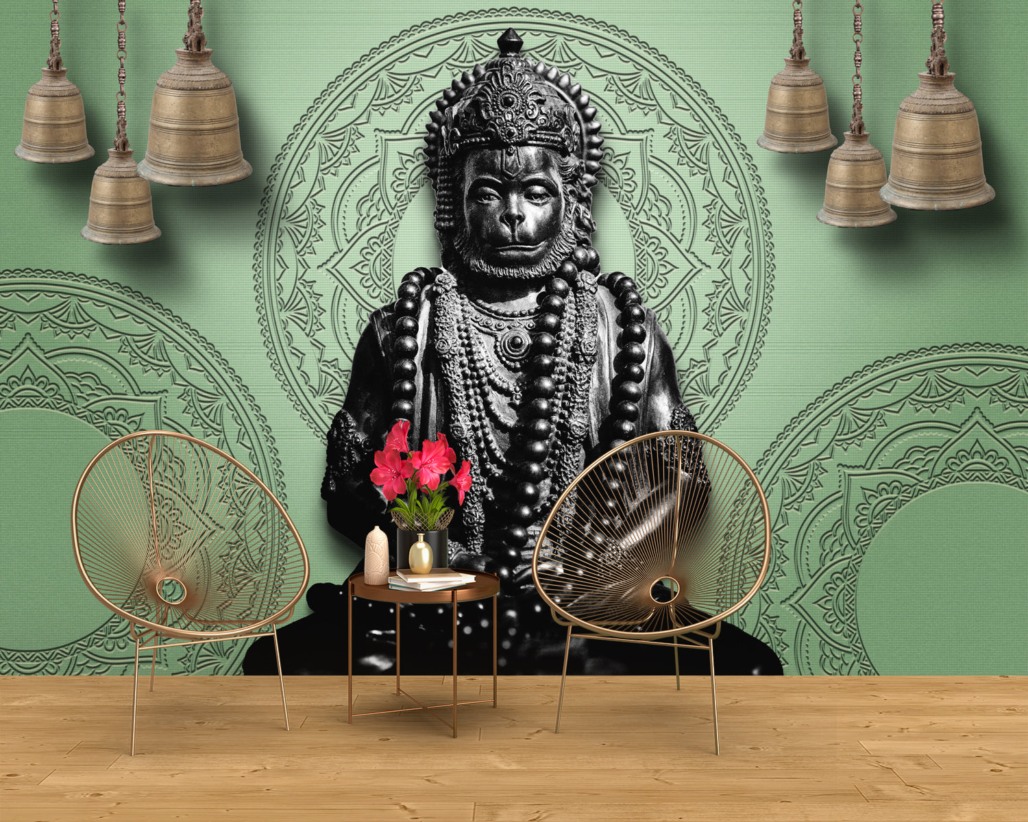 Lord Hanuman Green Wallpaper – Myindianthings