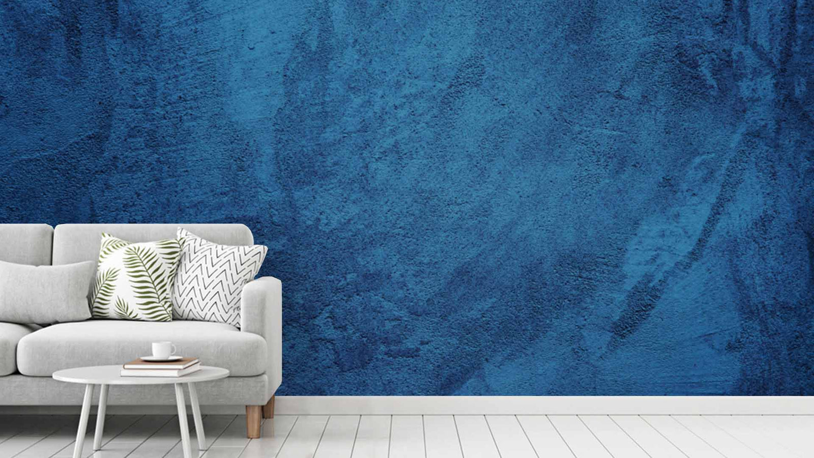 Royal Blue Texture Rustic Wallpaper – Myindianthings