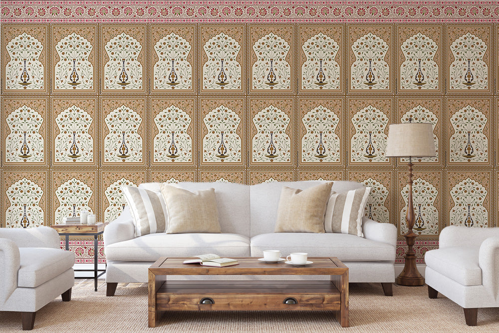 Rajasthani Art Pattern Wallpaper – Myindianthings