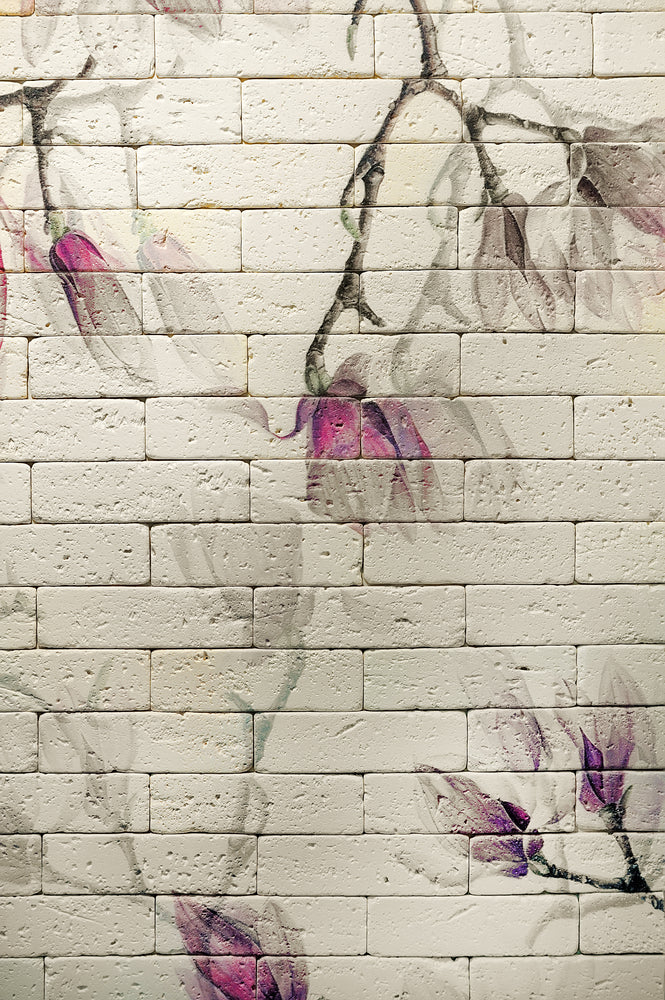 Whimsy Floral Brick Wallpaper – Myindianthings