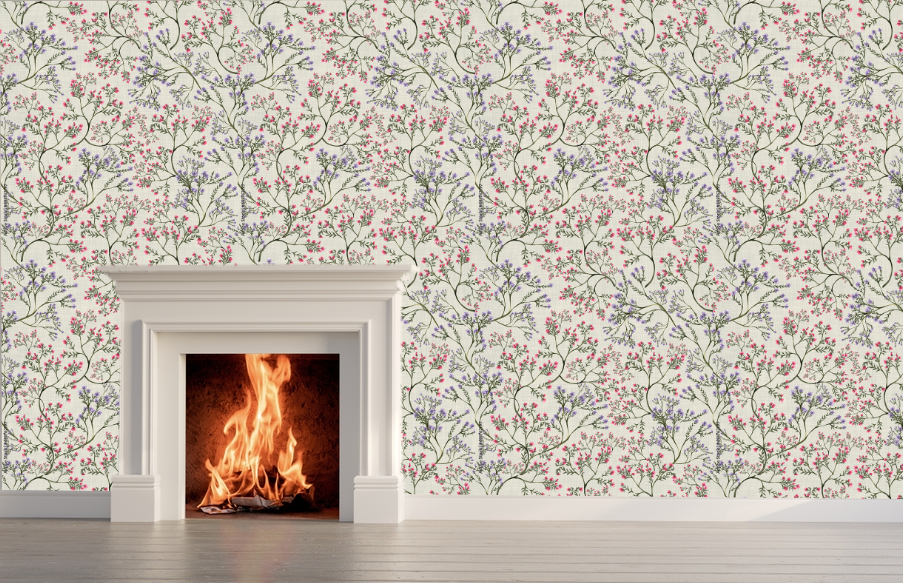 Beige Colorful Chinoiserie Wallpaper – Myindianthings
