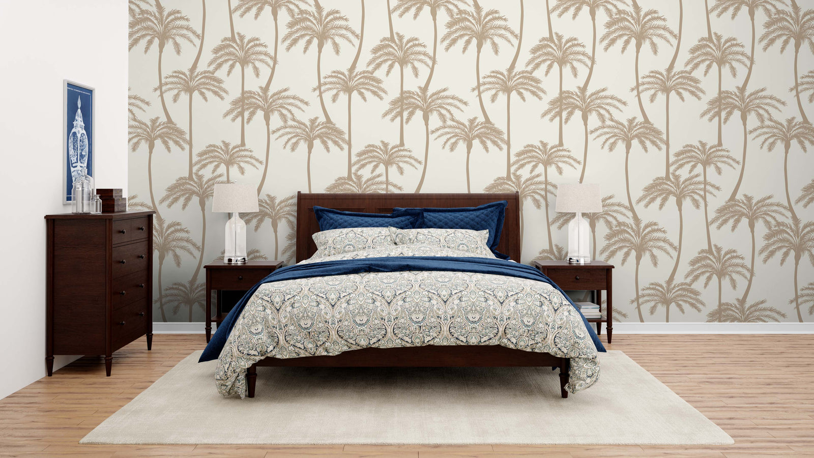 Coconut Tree Pattern Wallpaper – Myindianthings