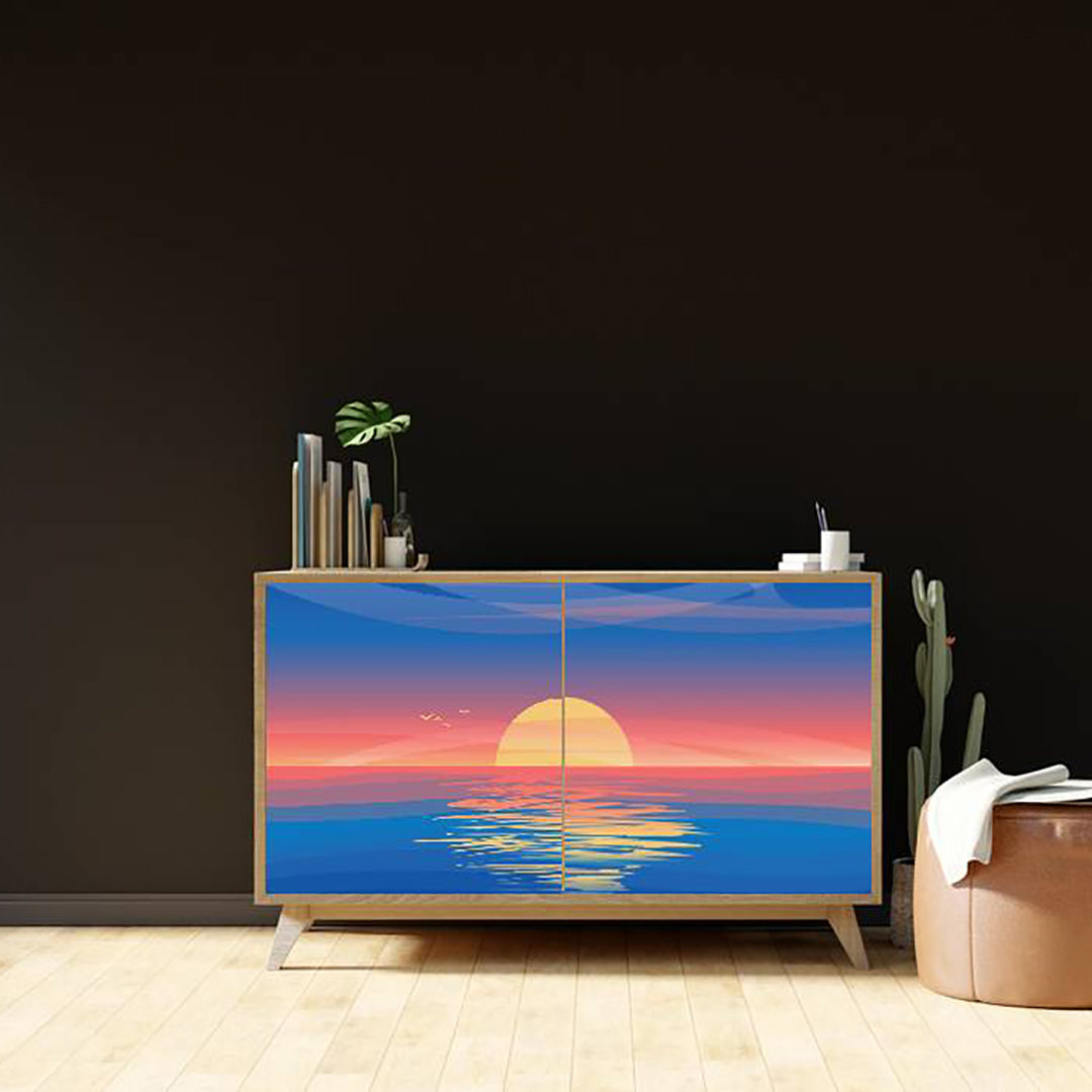 Ocean Sunrise Sticker – Myindianthings