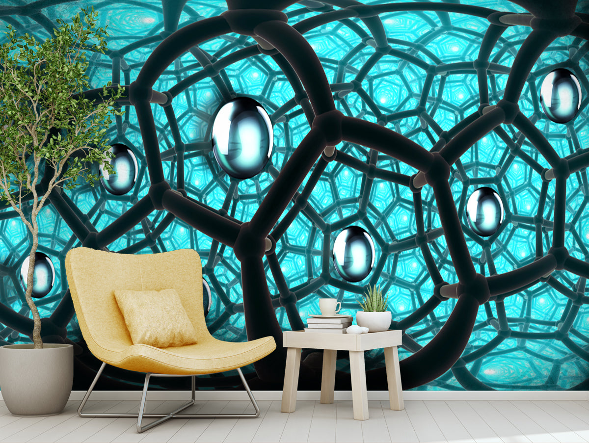3D Cell Structure custom wallpaper for wall – Myindianthings