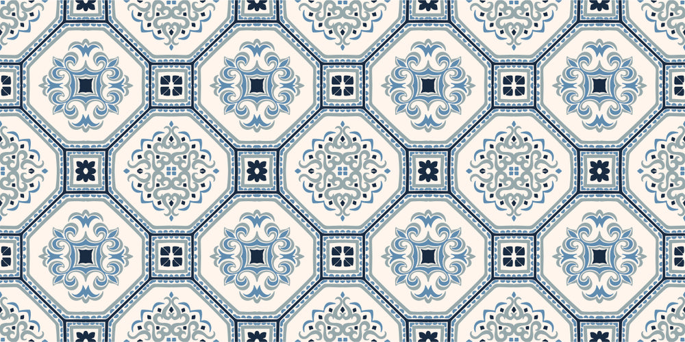 Morrocan Design tile Customised Wallpaper – Myindianthings